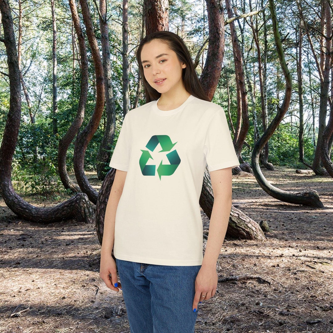 Recycle Symbol T-shirt, Eco-friendly Statement Tee, 100% Organic Cotton ...