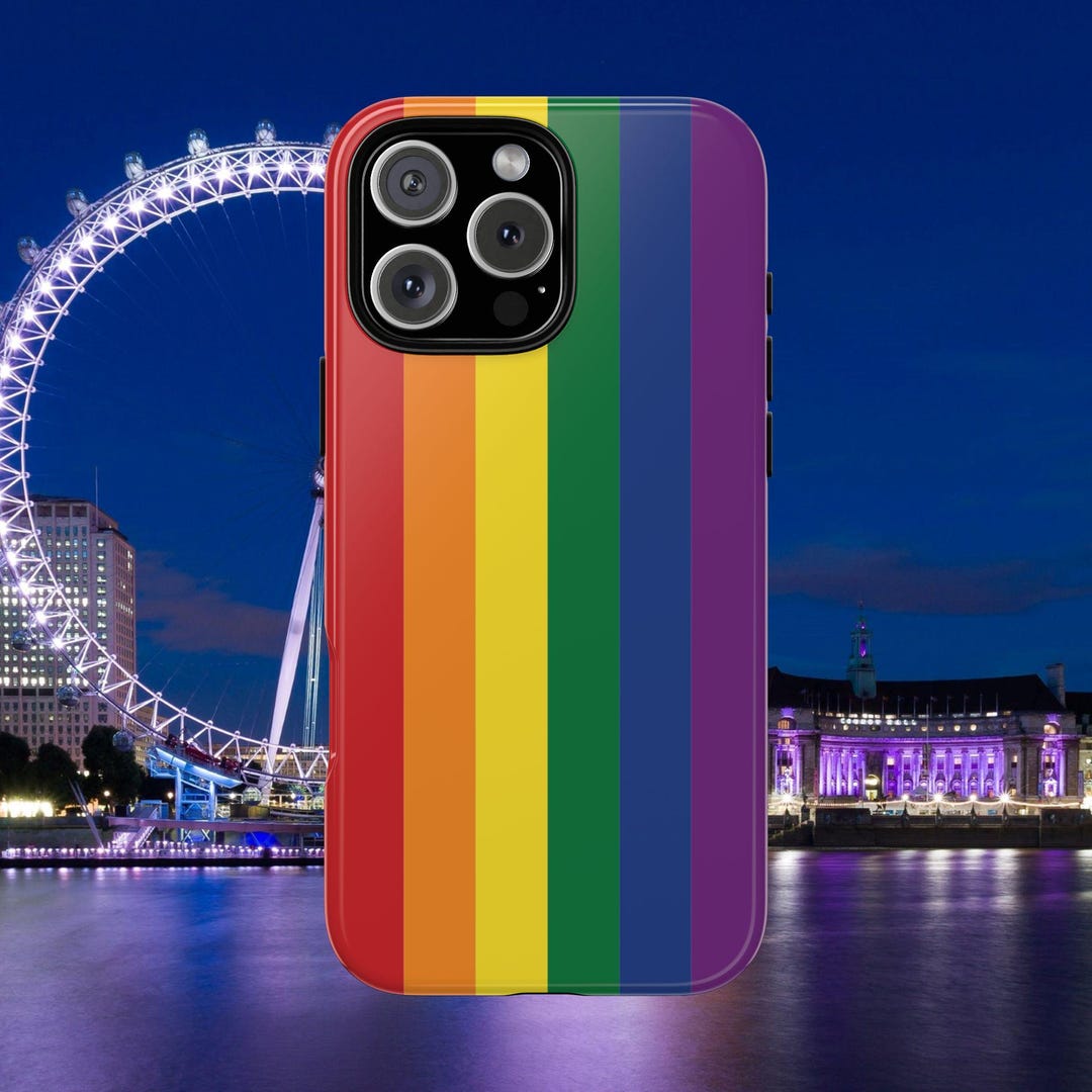 Gay Pride Coloured Striped Pattern Phone Case for iPhone 8-16, LGBT ...