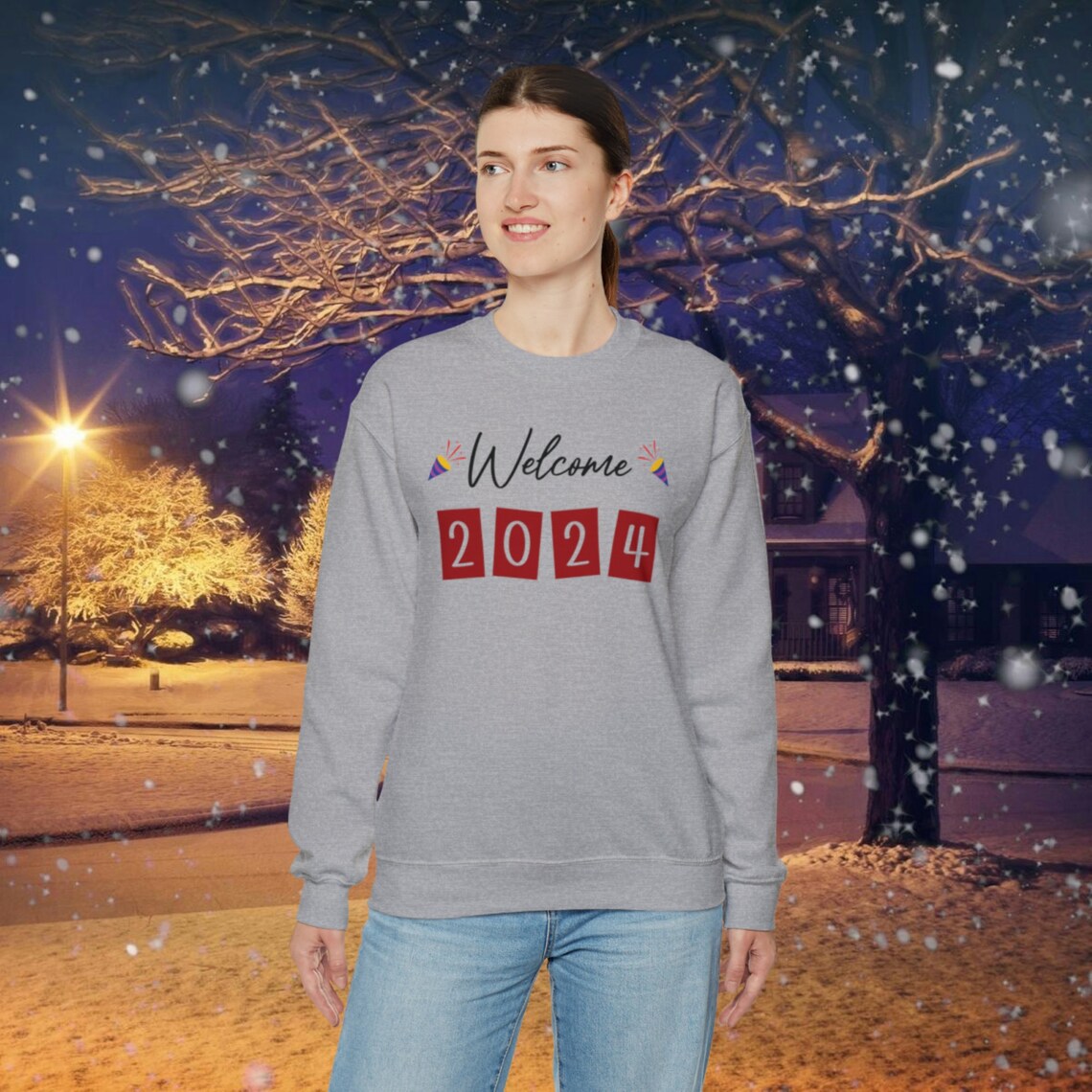 Welcome 2024 Sweatshirt New Year 2024 Pullover Celebrate New - Etsy