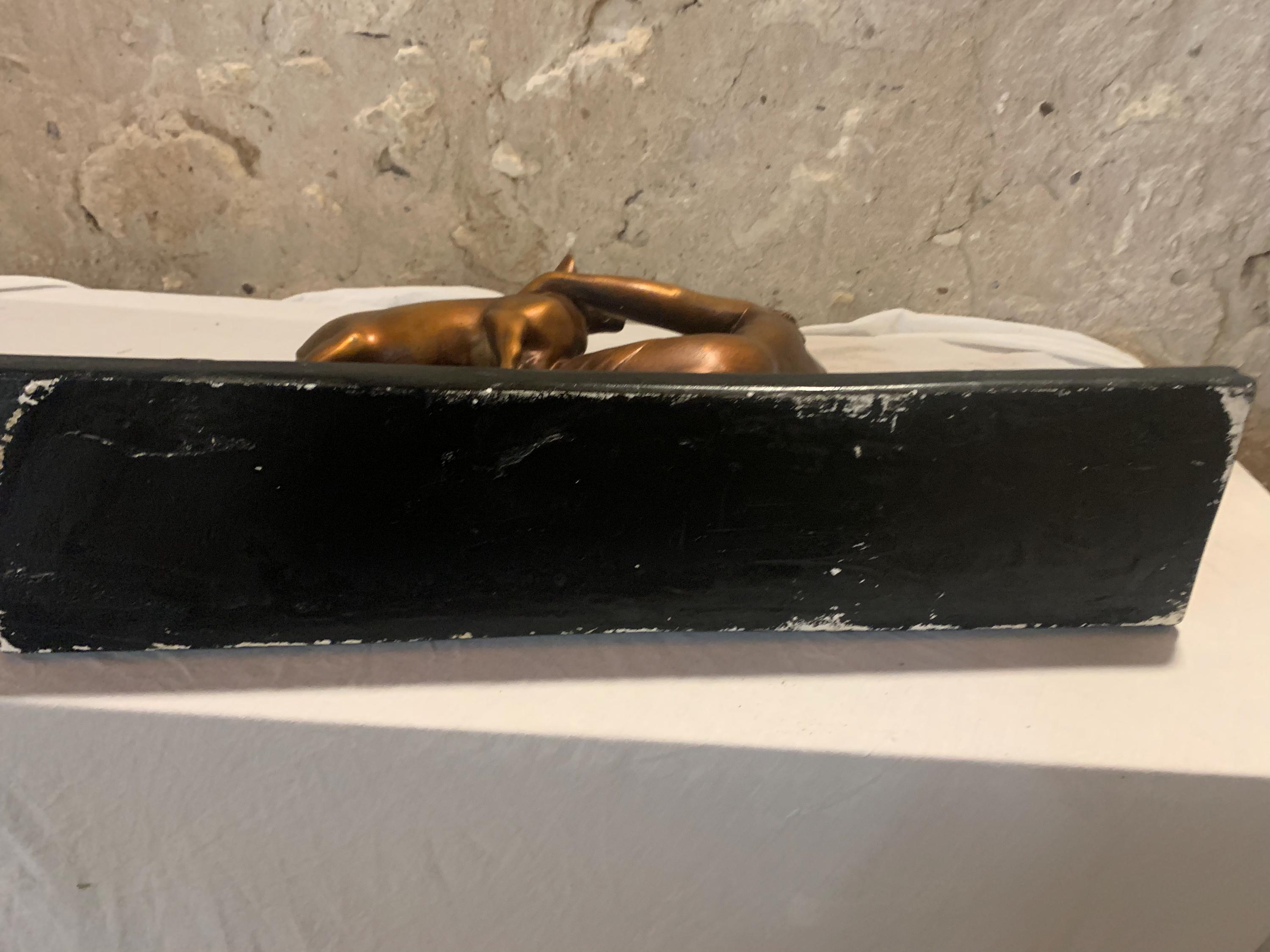 Art Deco Signed Plaster Statue - Etsy