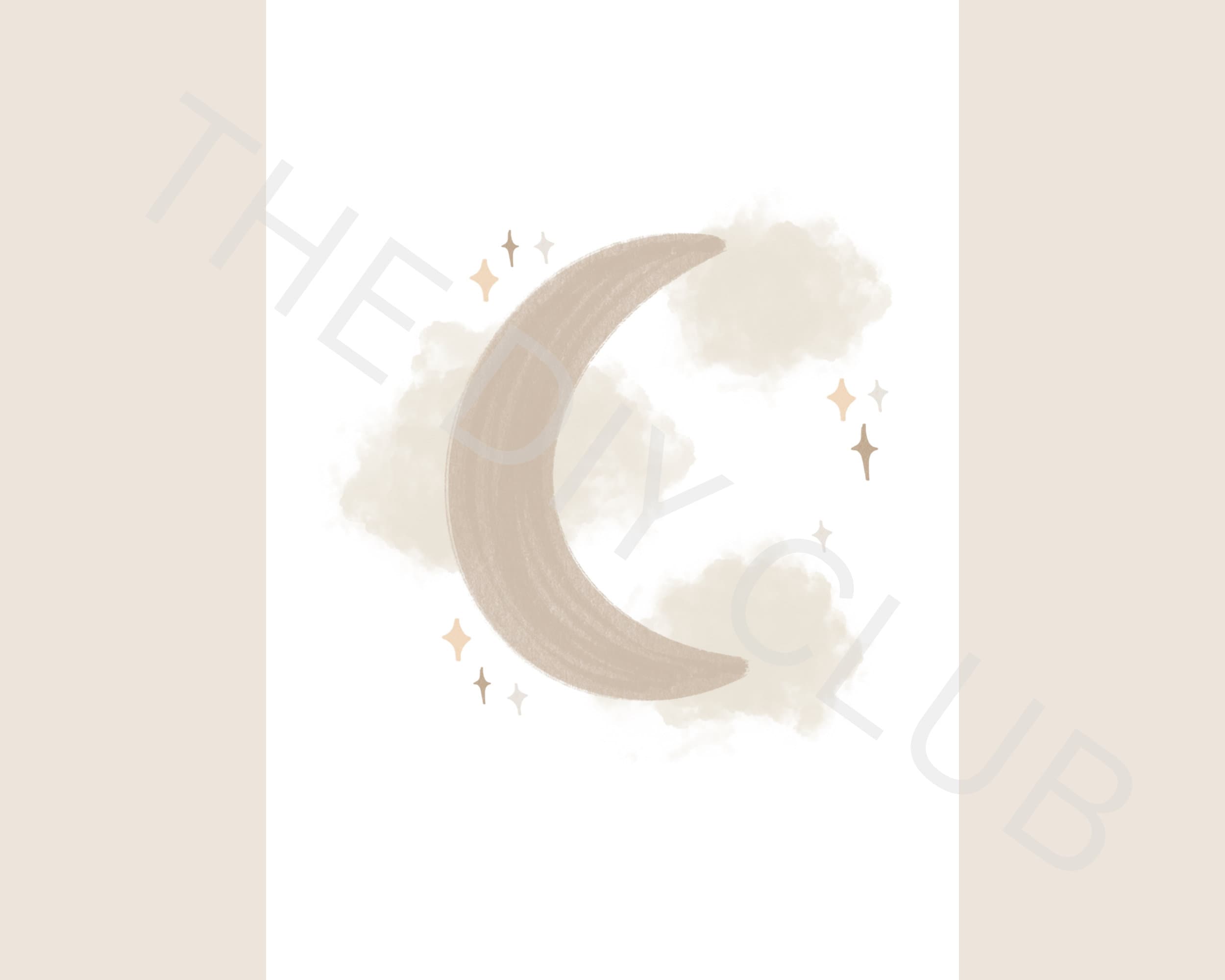 Set of 3 Neutral Space Theme Prints Nursery Children Baby Artwork ...