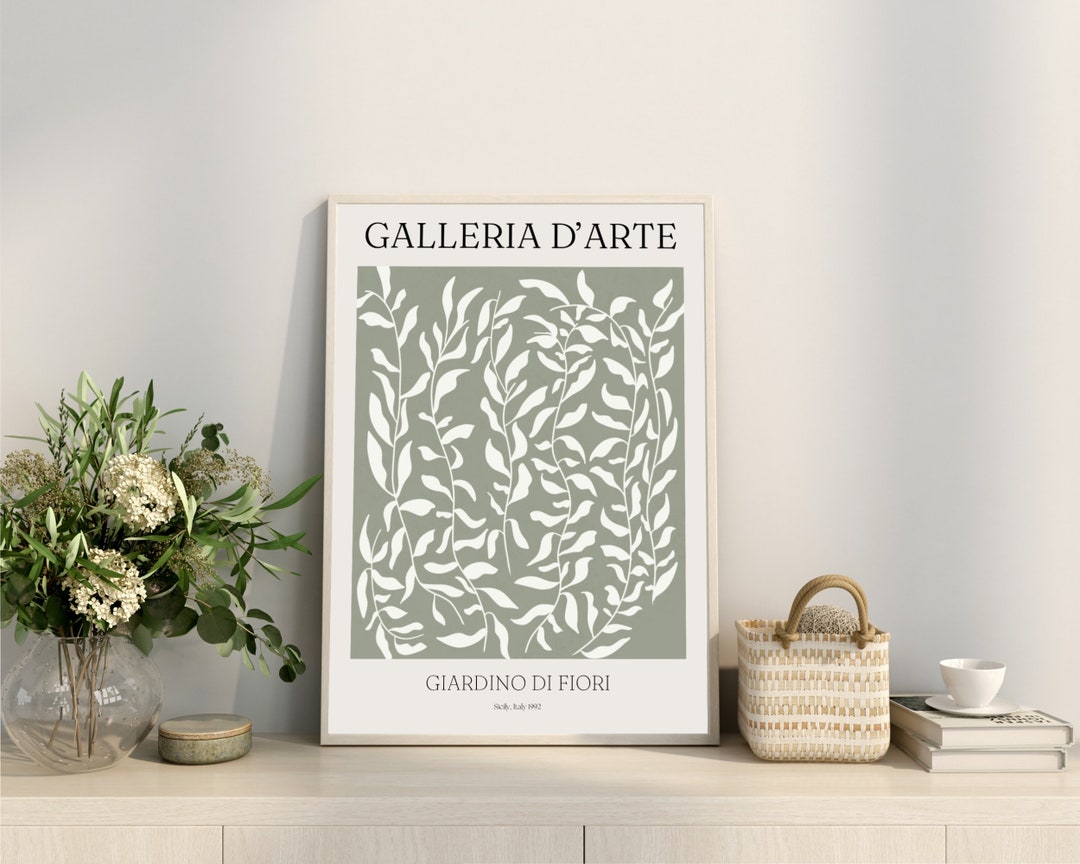 Modern Farmhouse Botanical Country Print Art Gallery Inspired Wall Art ...