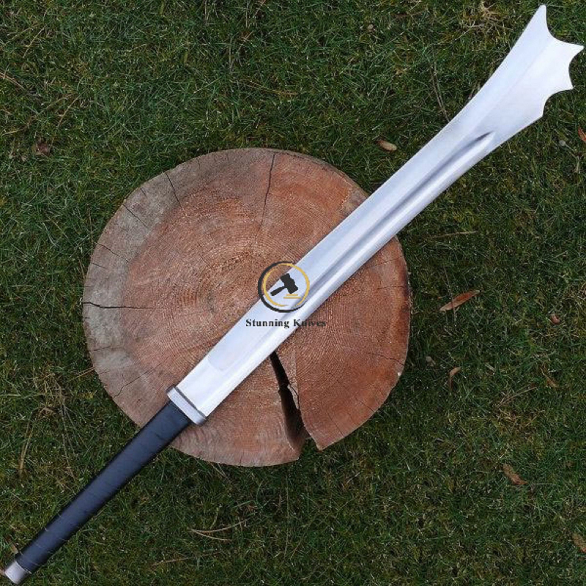 Two Handed Falchion Maciejowski Sword, Handmade Carbon Steel Sword With ...