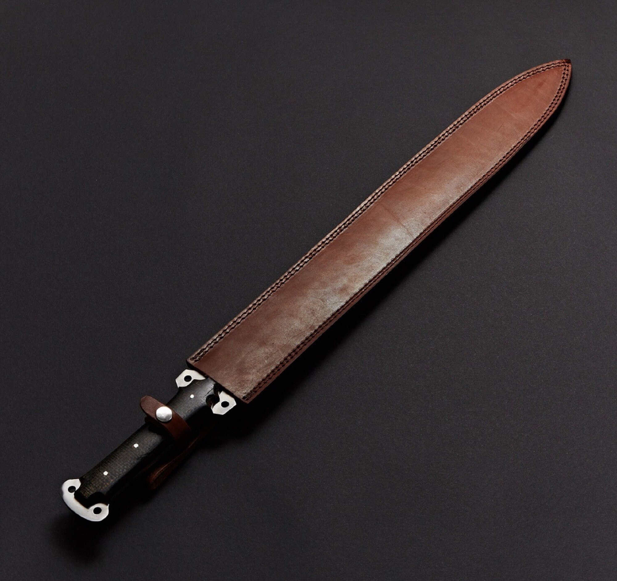 Handmade High Carbon Steel Double Edge Sword With Sheath Functional ...