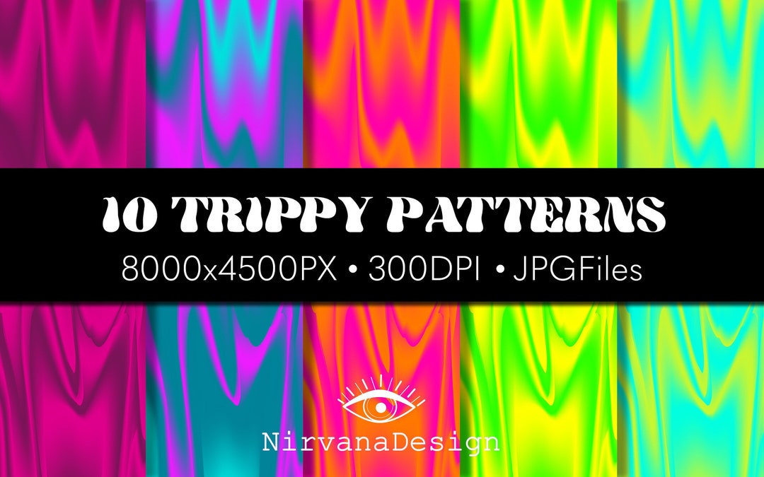 Trippy Pattern, Psychedelic Waves Colorfull, Retro Psychedelic Waves - Etsy