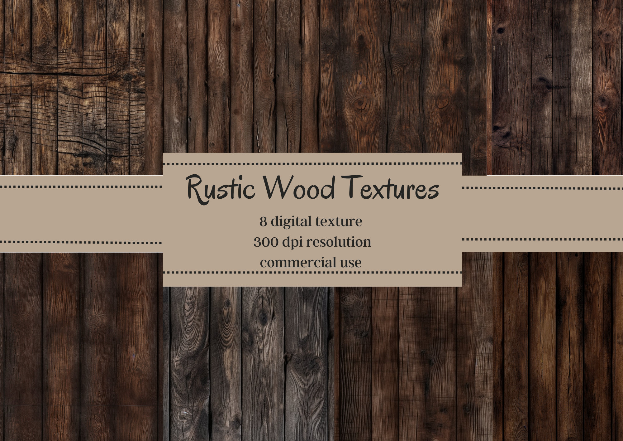 Dark Brown Wood Textures Digital Paper, Rustic Wood Digital Paper ...