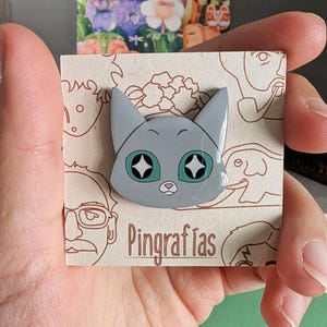 Hand Painted Wooden Cat Pin | Cute, Angry or Indifferent Kitty Brooch ...