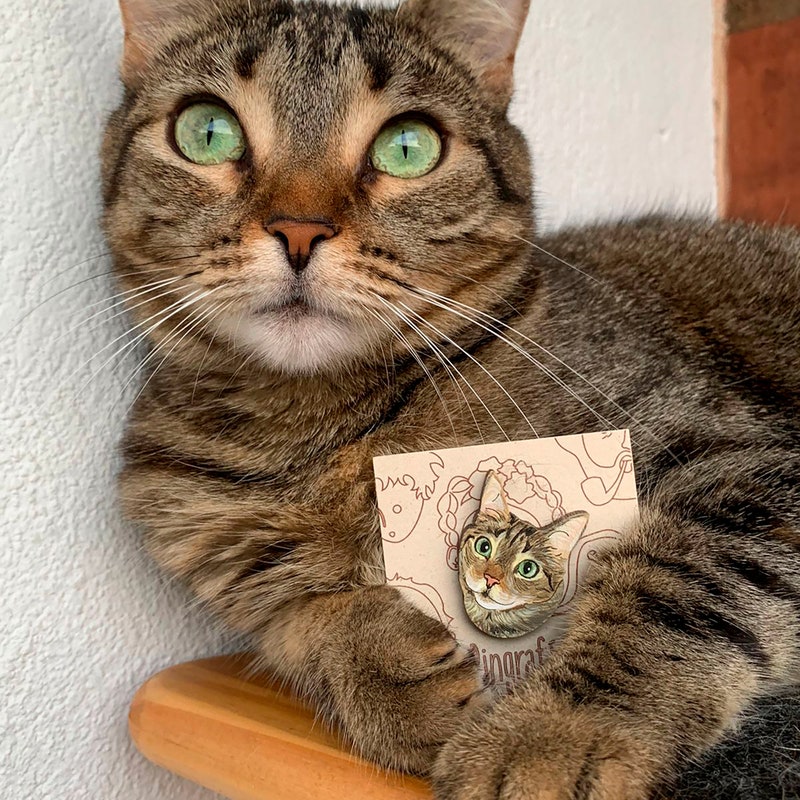 Cat Pin - Etsy