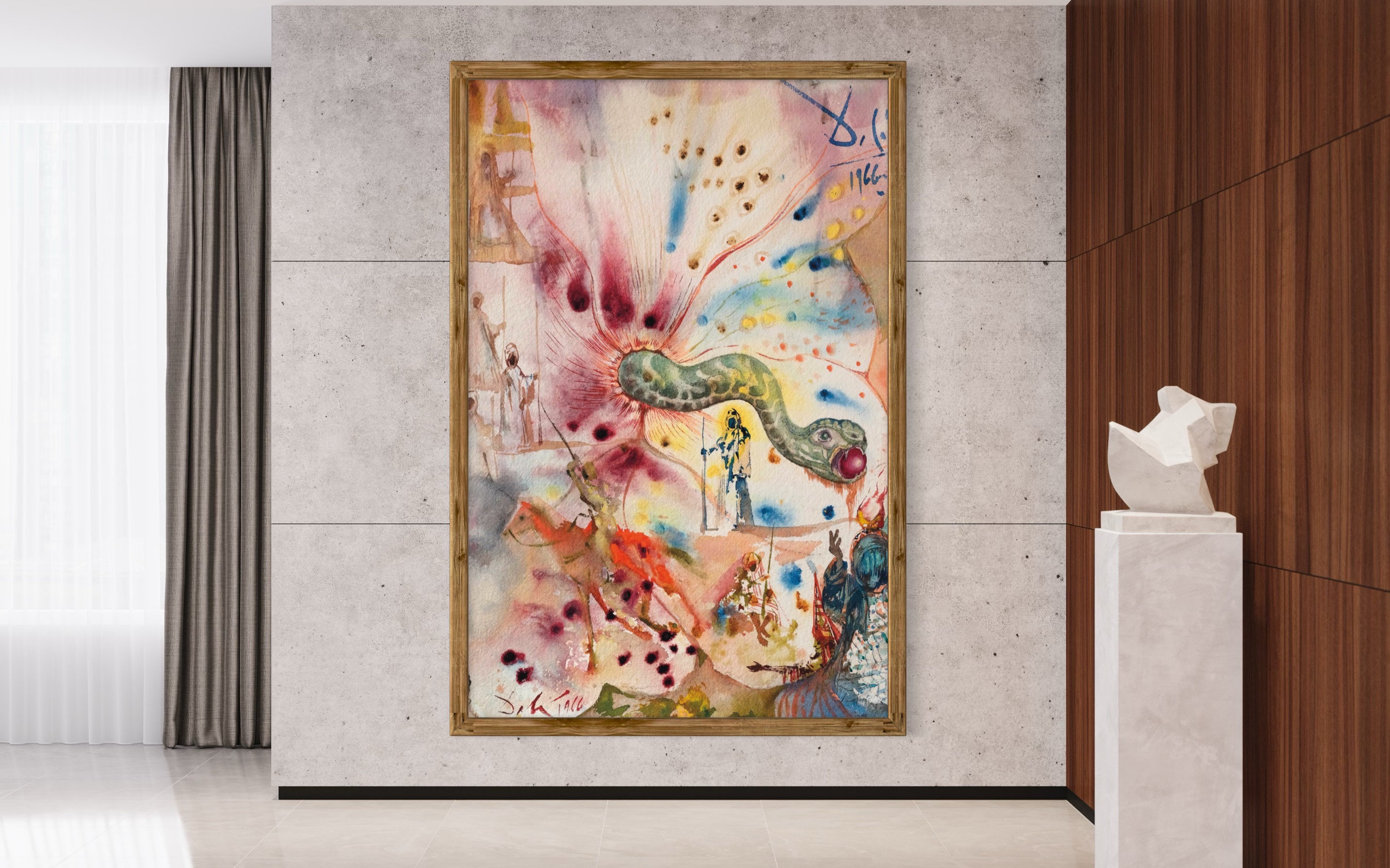 Salvador Dali the Snake and the Apple Canvas Print,surrealism Poster ...