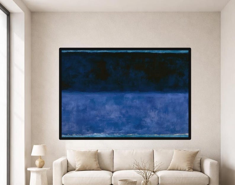 Mark Rothko Blue Minimalist Wall Art Print, Color Field Canvas Decor ...