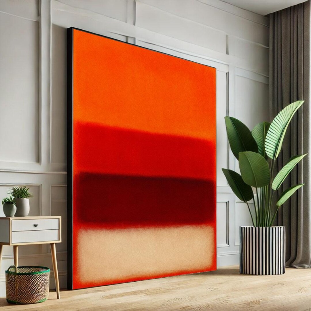 Mark Rothko Red and Orange Canvas Iconic Color Field Painting ...