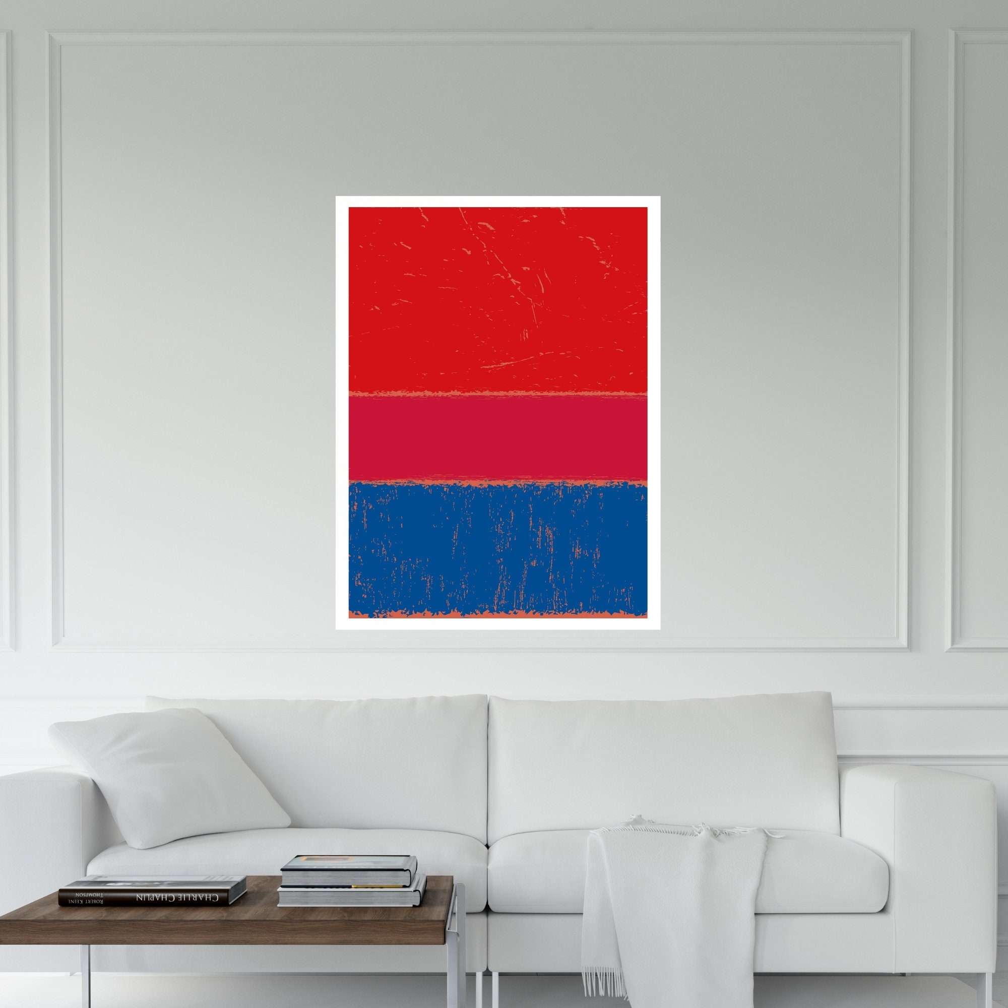 Mark Rothko Red Blue Canvas Wall Art, Mark Rothko Style Canvas Wall Art ...