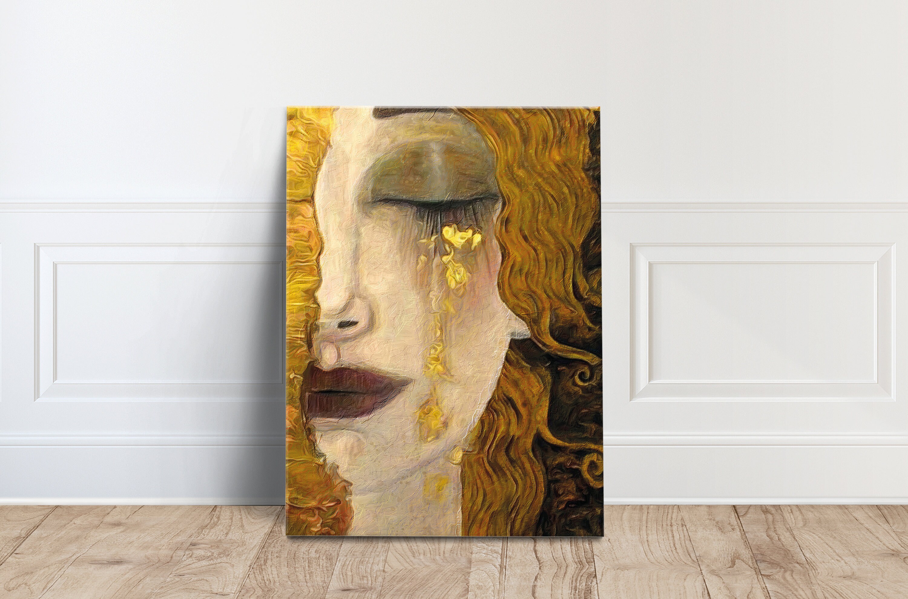 The Golden Tears, Gustav Klimt Art Canvas Print Poster, Canvas Wall Art ...