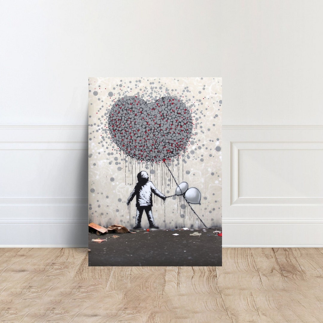 Banksy Child Heart and Balloon Canvas Wall Art Home Decor Home Art - Etsy