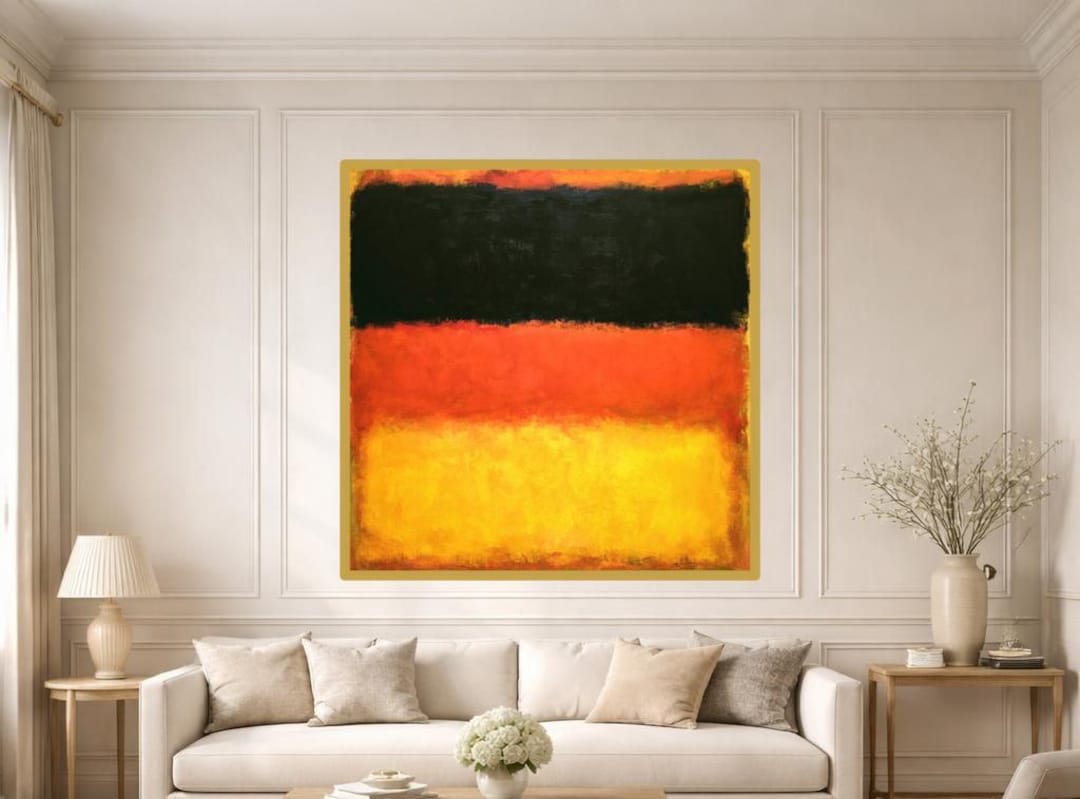 Mark Rothko Black Minimalist Wall Art Print, Color Field Canvas Decor ...