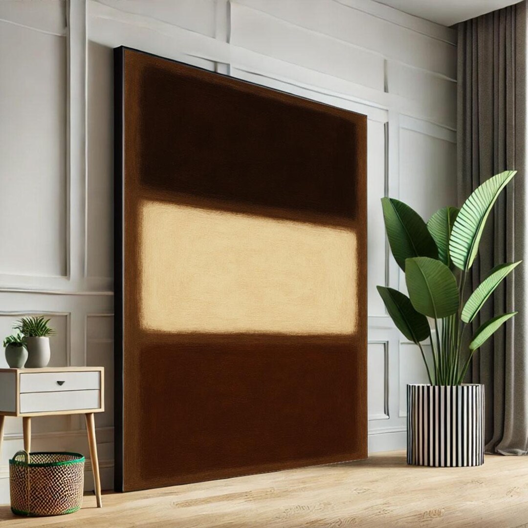 Mark Rothko Style Canvas Print, Brown and Beige Color Field Art - Etsy