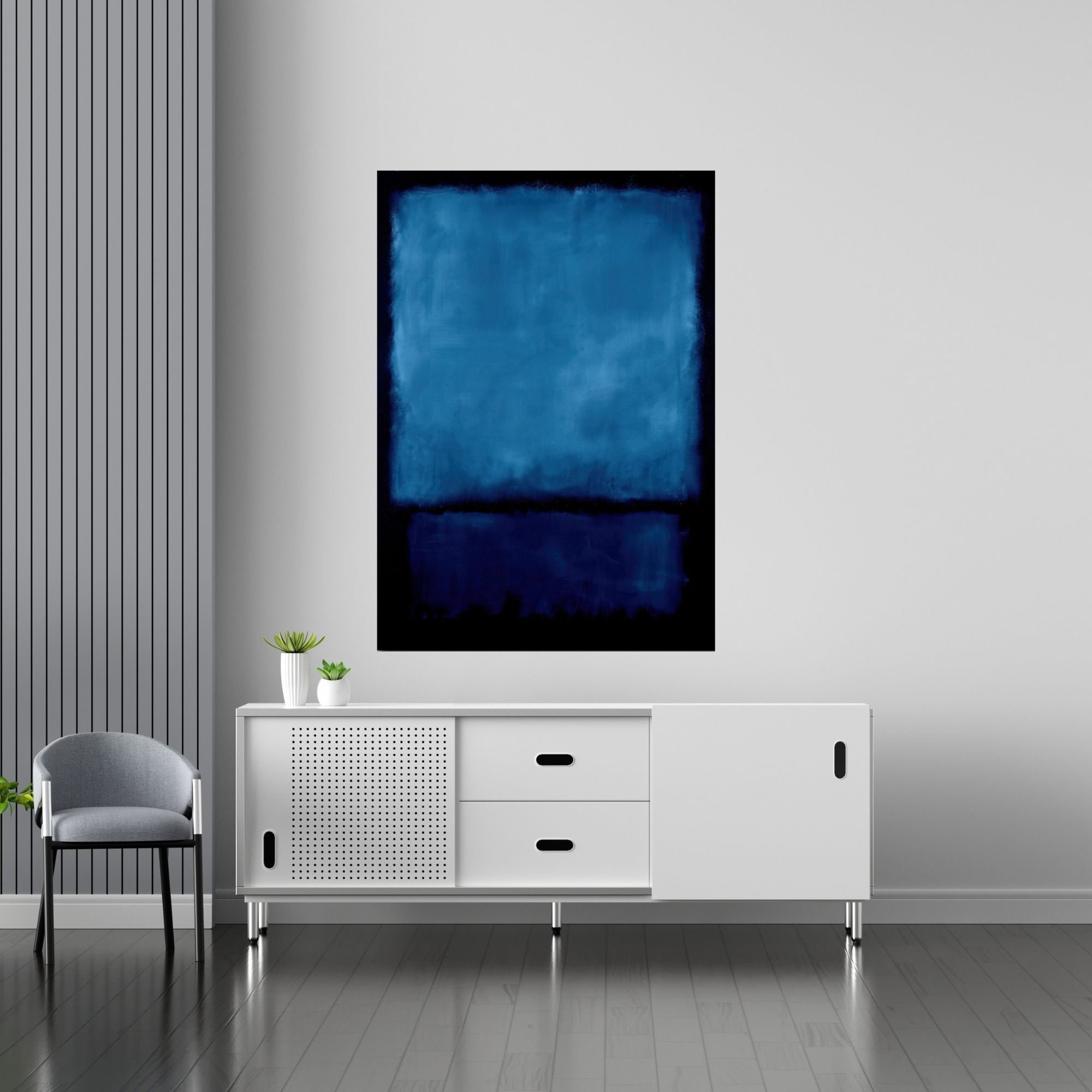 Mark Rothko Blue Black Canvas Wall Art, Mark Rothko Style Canvas Wall ...