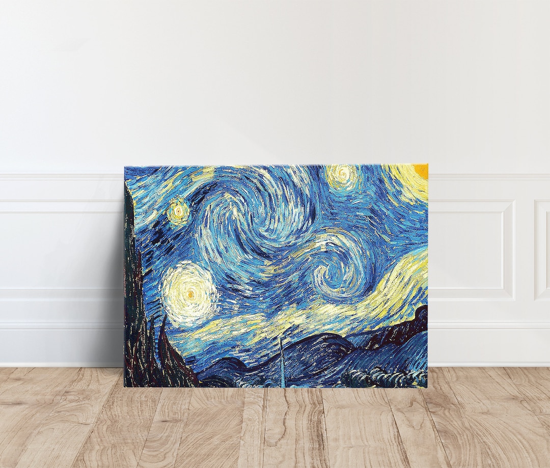 The Starry Night (1889) - Vincent Van Gogh | Vincent Van Gogh Canvas ...