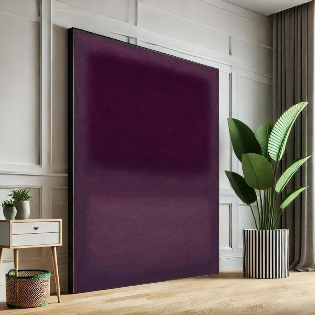 Mark Rothko Inspired Purple Canvas Bold Color Field Painting for Modern ...