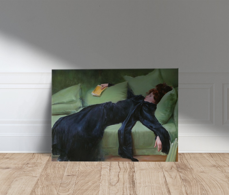 Decadent Young Woman After the Dance by Roman Casas, Canvas Wall Art ...