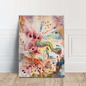 Salvador Dali the Snake and the Apple Canvas Print,surrealism Poster ...