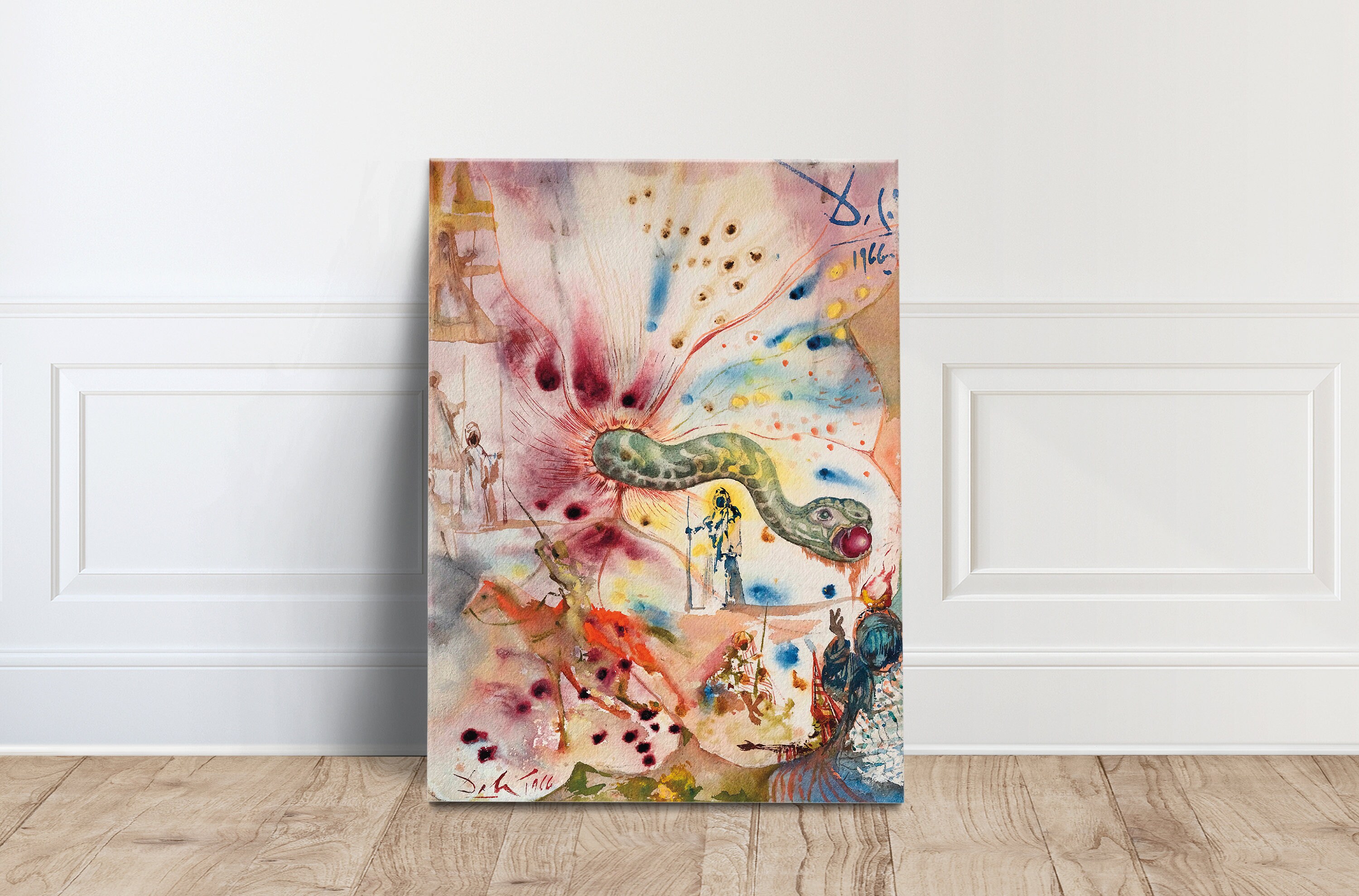 Salvador Dali the Snake and the Apple Canvas Print,surrealism Poster ...