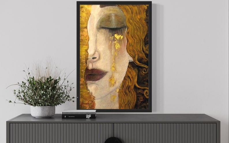 Gustav Klimt the Golden Tears Poster Print Canvas Wall Art Print by ...