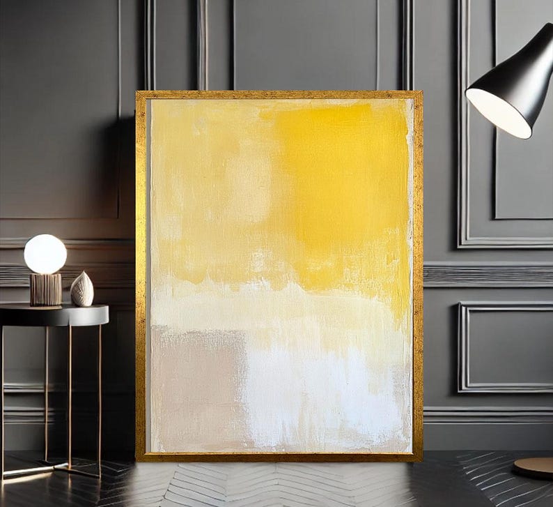 Rothko Style Color Field Painting, Beige and Yellow Canvas Art - Etsy