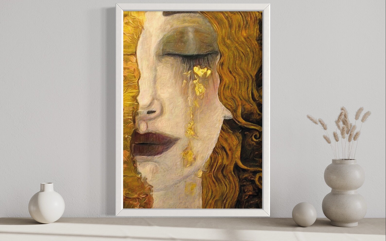 The Golden Tears, Gustav Klimt Art Canvas Print Poster, Canvas Wall Art ...