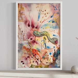 Salvador Dali the Snake and the Apple Canvas Print,surrealism Poster ...