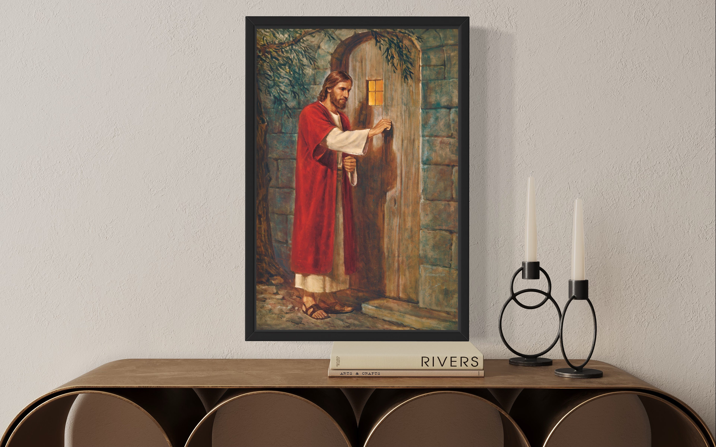 Jesus at the Door Wall Decor , Jesus Canvas Print , Greeting Jesus ...