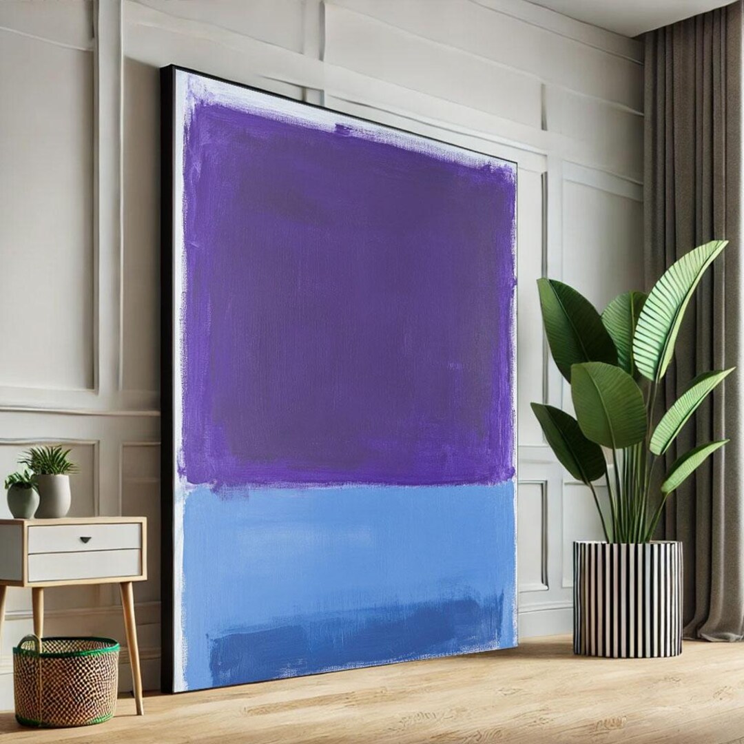 Mark Rothko Inspired Canvas Painting: Purple and Blue Color Field Art ...