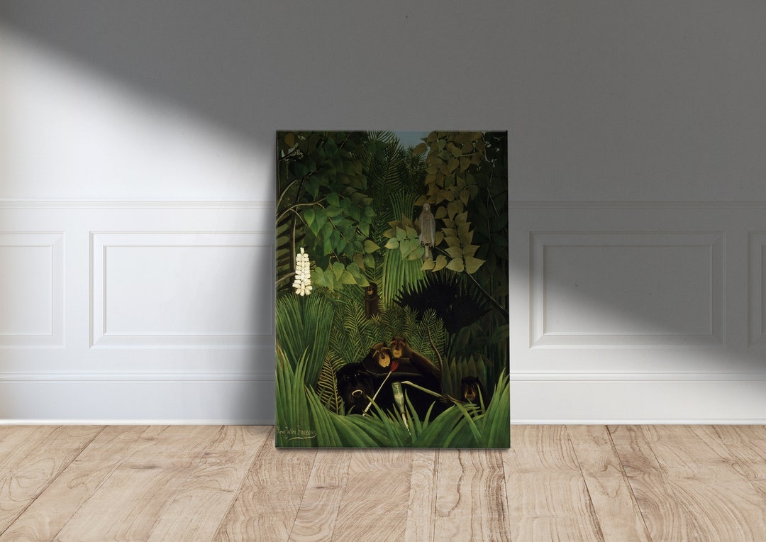 Henri Rousseau Prints, Jungle Tropical Canvas Poster, Tropical Wall Art ...