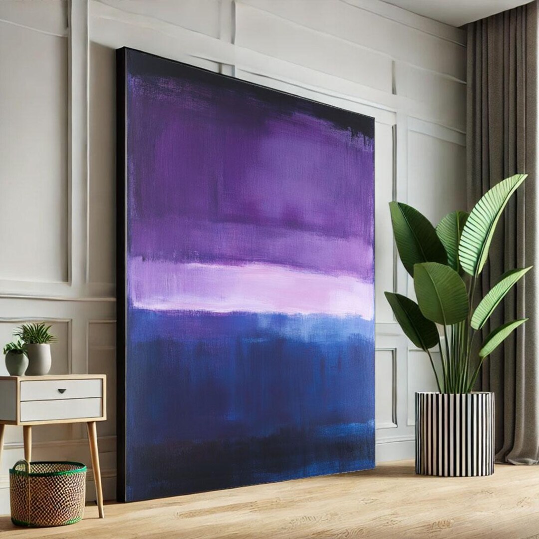 Rothko Style Purple & Blue Canvas Print - Modern Color Field Art - Etsy