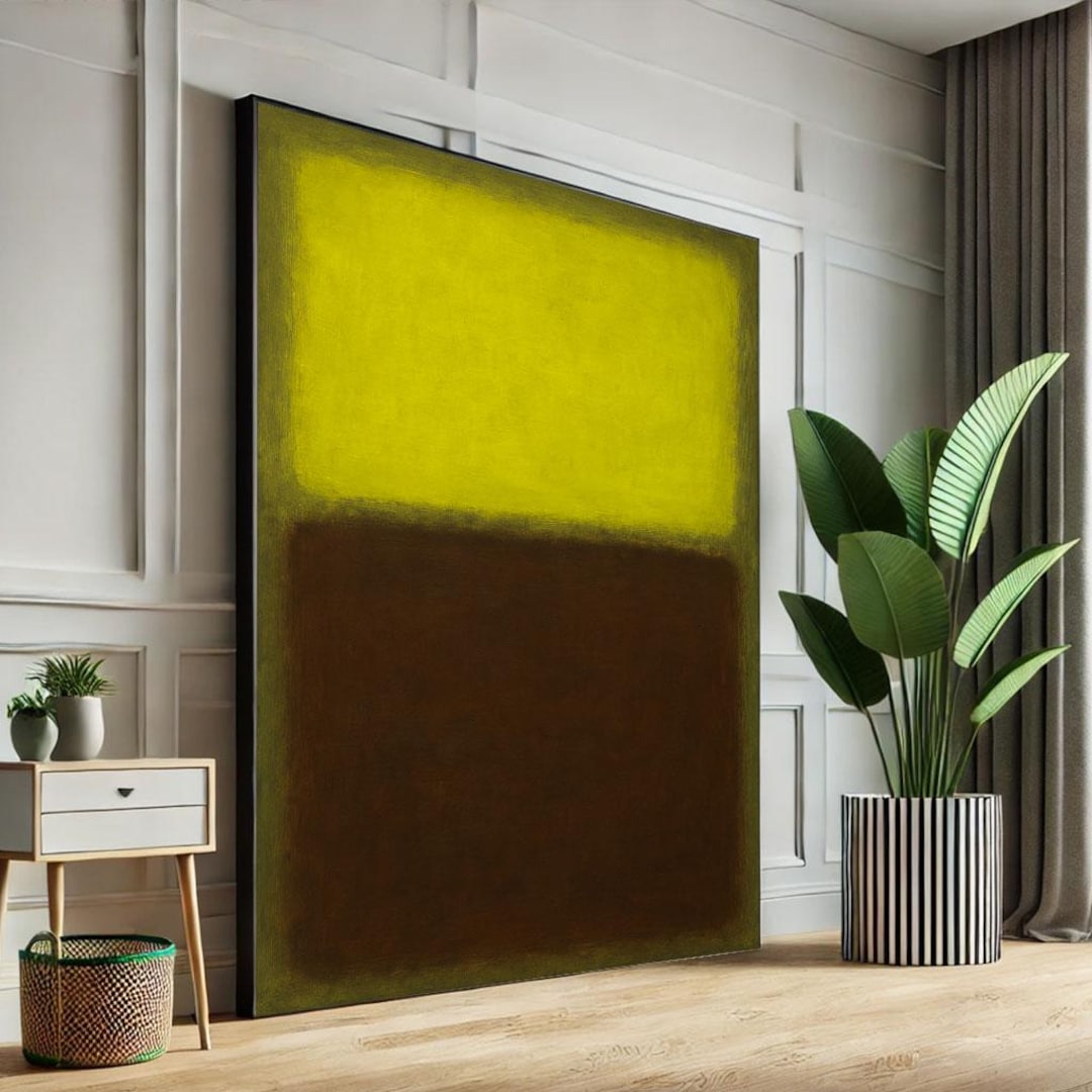 Mark Rothko Inspired Yellow and Brown Canvas Bold Color Field Painting ...