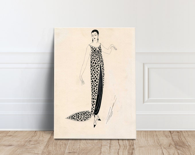 Erte Print, Alphabet Series r, Original Vintage Art, Home Decor, Art ...