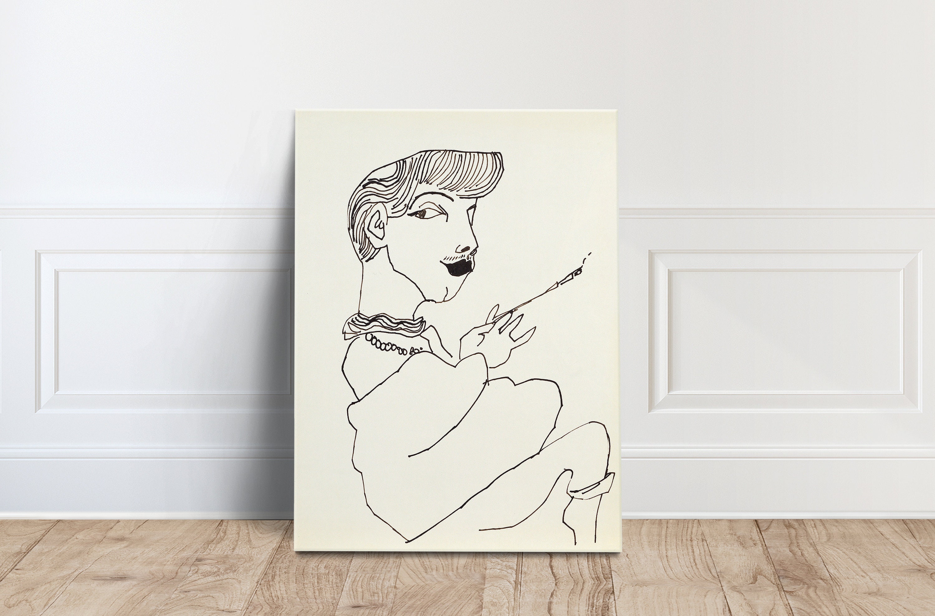 Andy Warhol Pencil Drawing Canvas Wall Artposter, Andy Warhol Wall Art ...