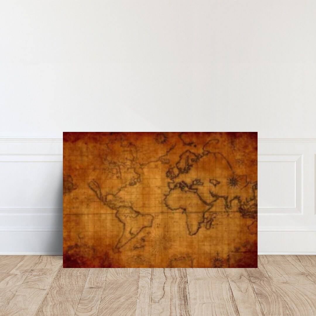 Beautiful Ancient World Map Canvas, Home Decor Ready to Hang, Canvas ...