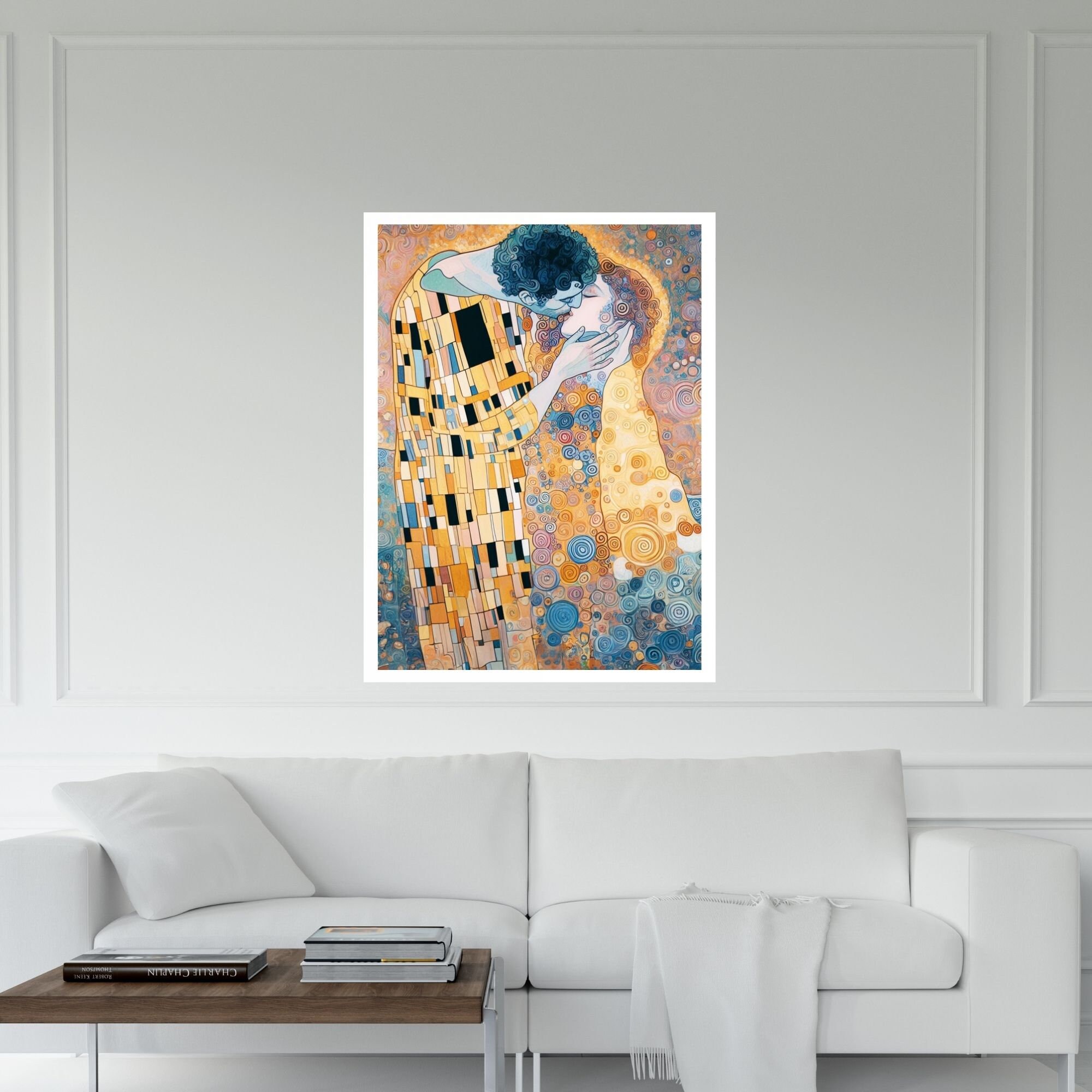 Gustav Klimt the Kiss Reproduction Canvas Wall Art Print - Etsy