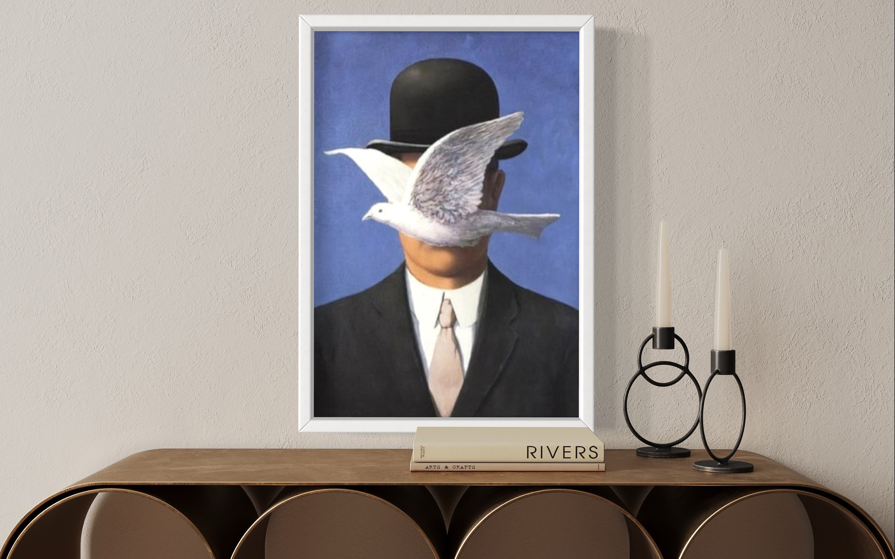 Rene Magritte Poster, Man in a Bowler Hat Print, Rene Magritte Print ...