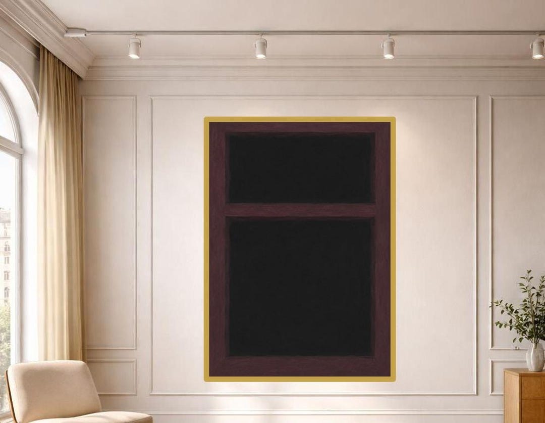 Mark Rothko Black Canvas Wall Art, Abstract Color Field Print, Living ...