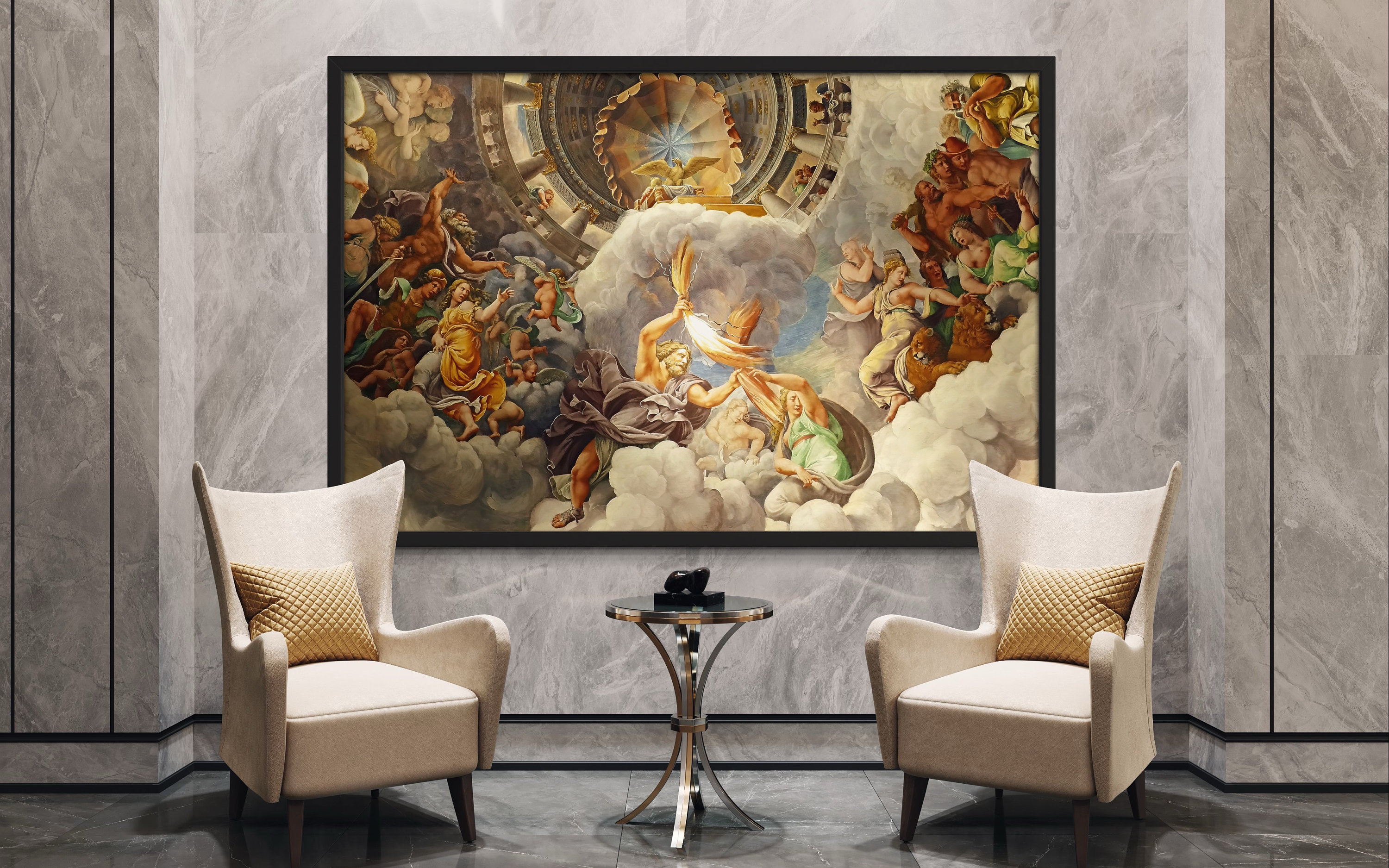 Zeus & Hera , Greek Mythology Print on Canvas Print Poster, Canvas Wall ...