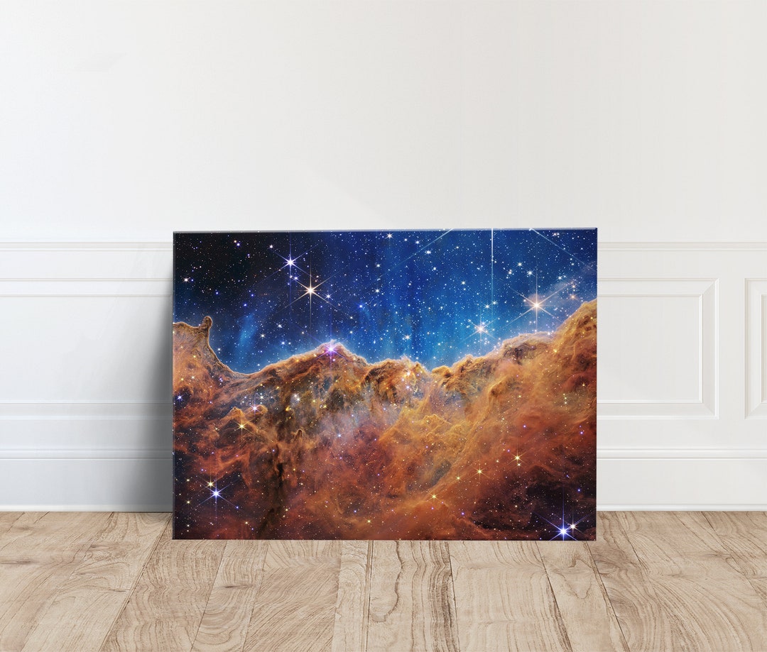 James Webb Telescope JWST Cosmic Cliffs Carina Nebula Canvas Wall Art ...