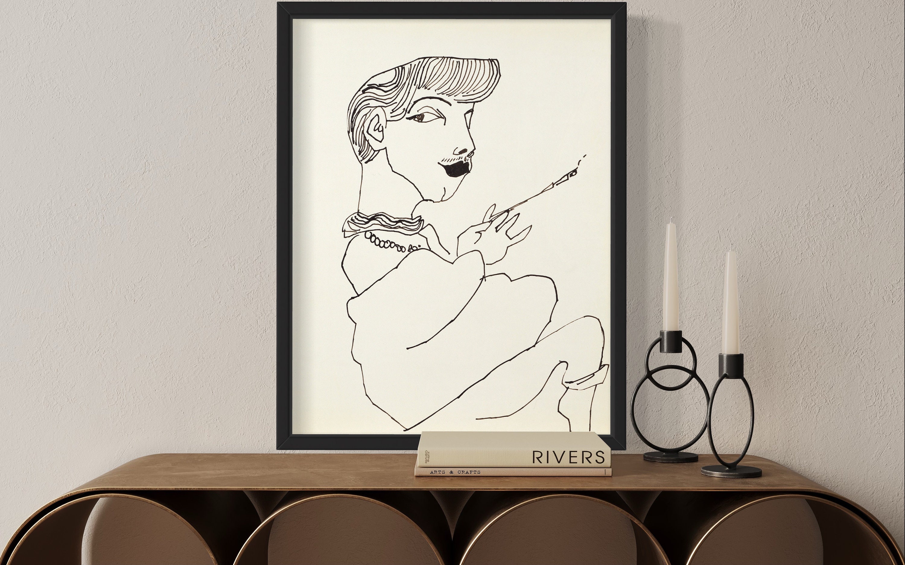 Andy Warhol Pencil Drawing Canvas Wall Artposter, Andy Warhol Wall Art ...