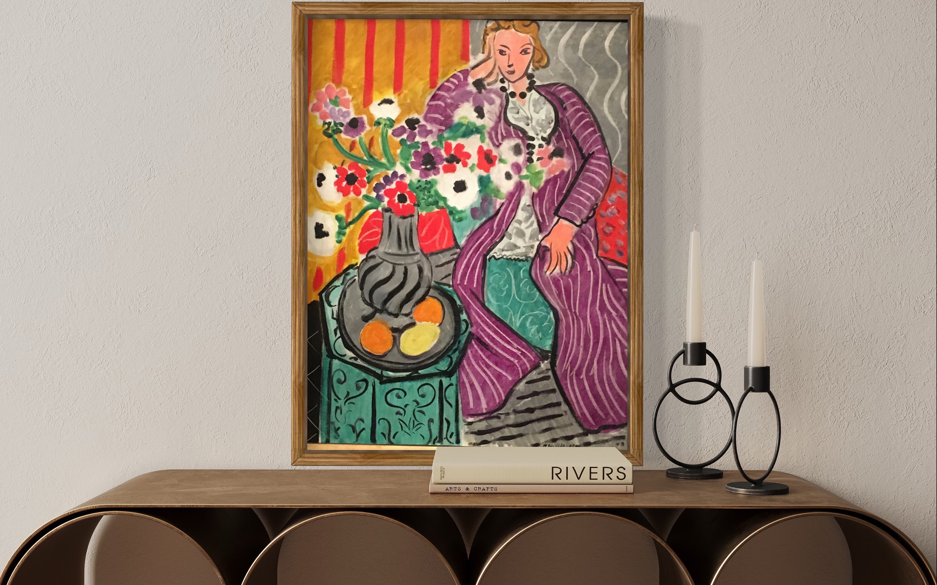Matisse Purple Robe and Anemones Canvas Wall Art Print - Etsy