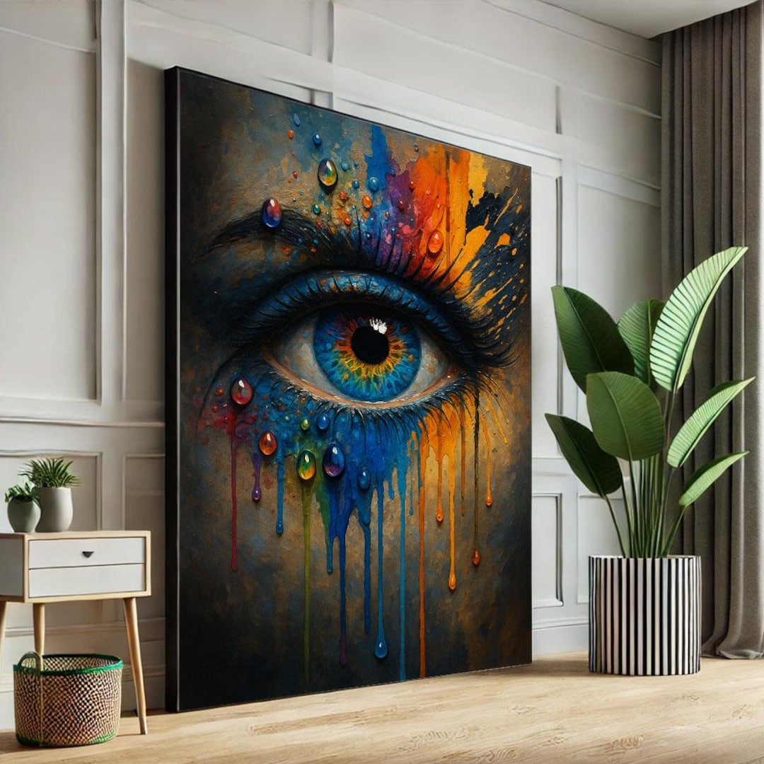 Surreal Eye Canvas Print, Colorful Abstract Art Decor - Etsy