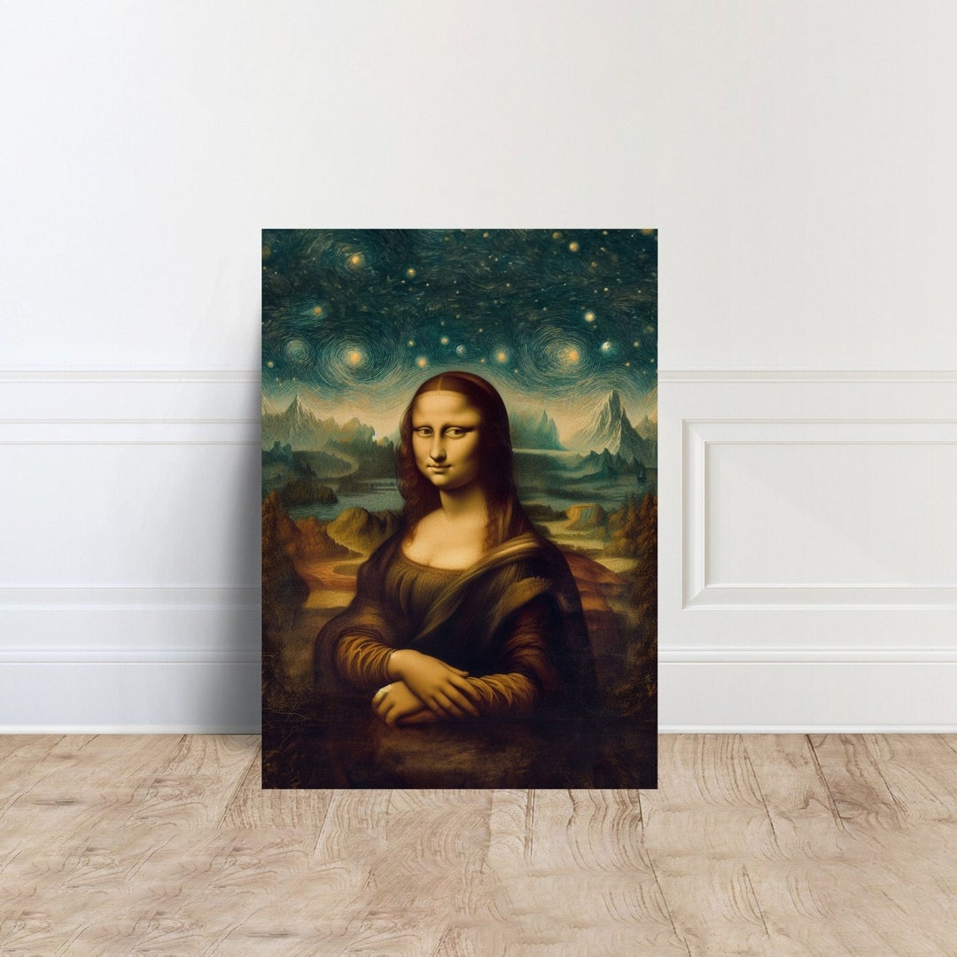Modern Mona Lisa Van Gogh Style Reproduction Modern Abstract Canvas ...