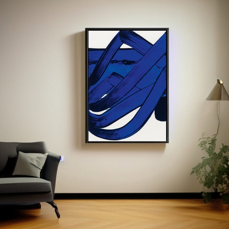 Pierre Soulages Soulages Poster Blue Canvas Wall Art Poster - Etsy