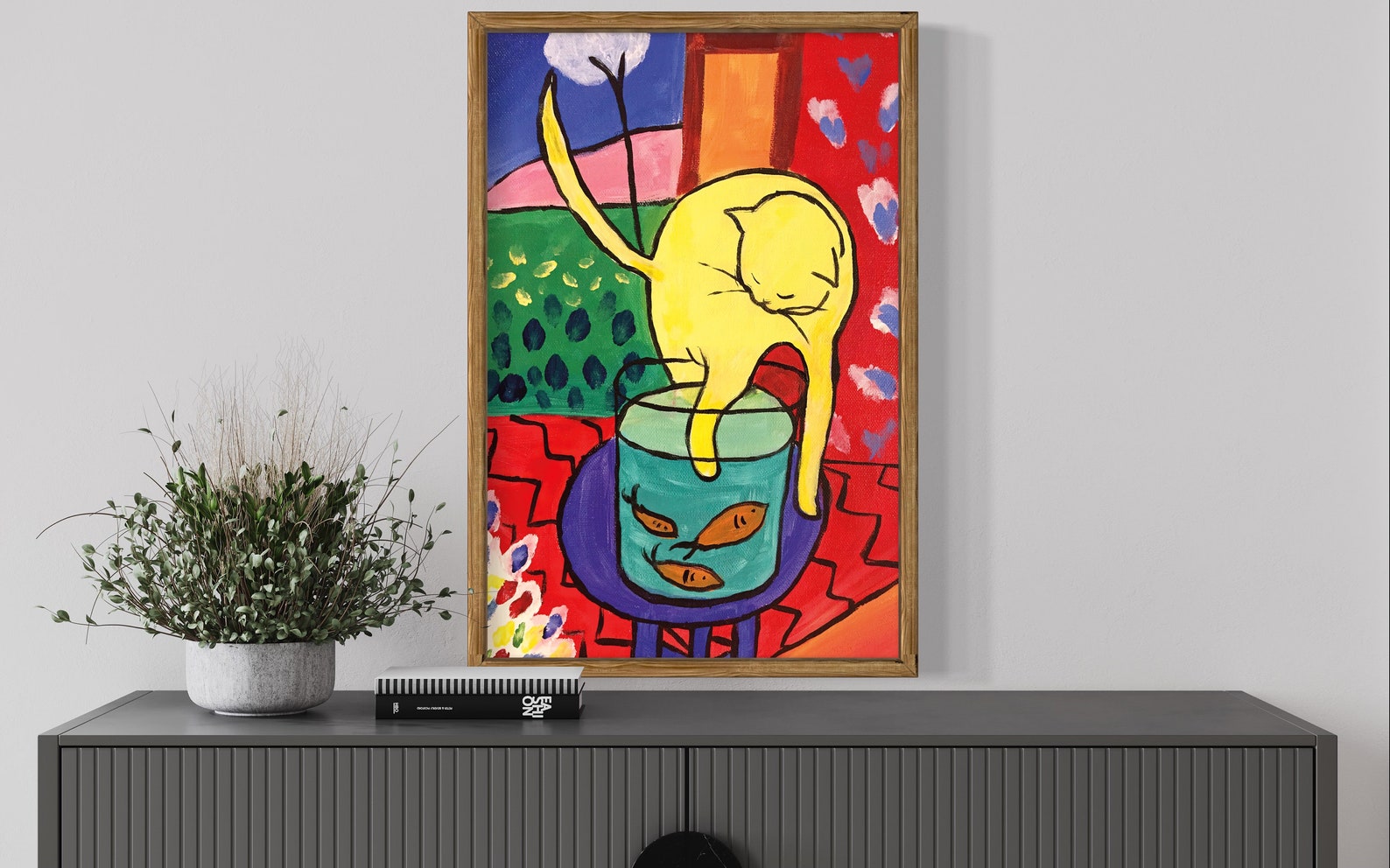 Henri Matisse Cat With Red Fish Poster Print Canvas Wall Art,henri ...