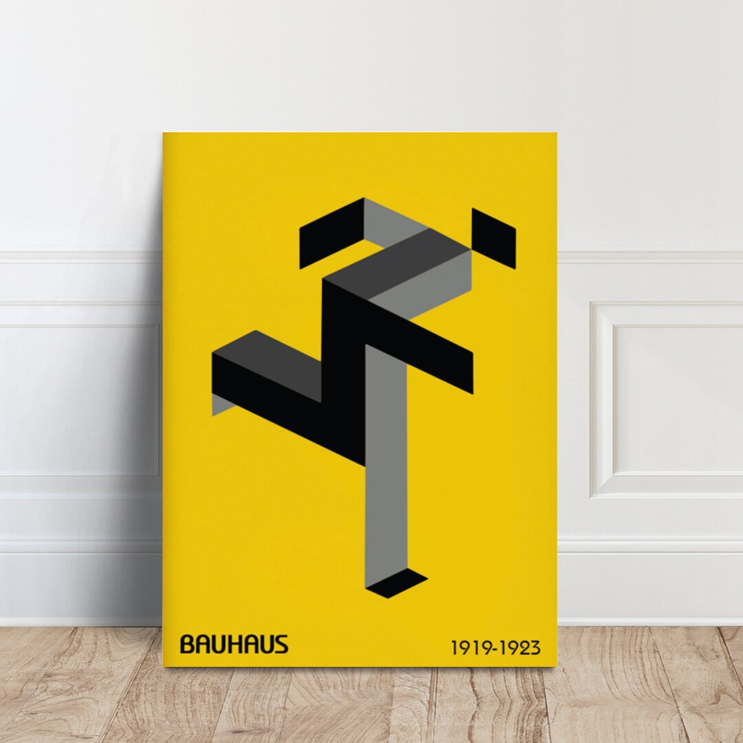 Bauhaus Running Man Art Museum Exhibition Canvas Wall Art Poster Print ...